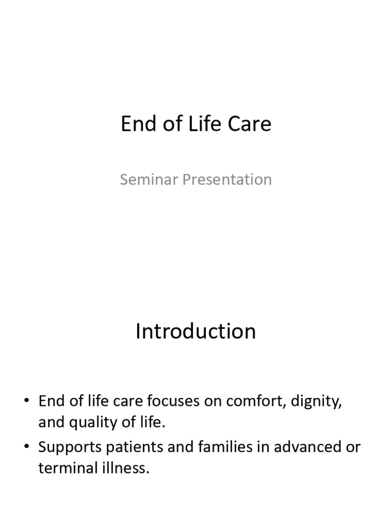 End of Life Care Seminar | PDF
