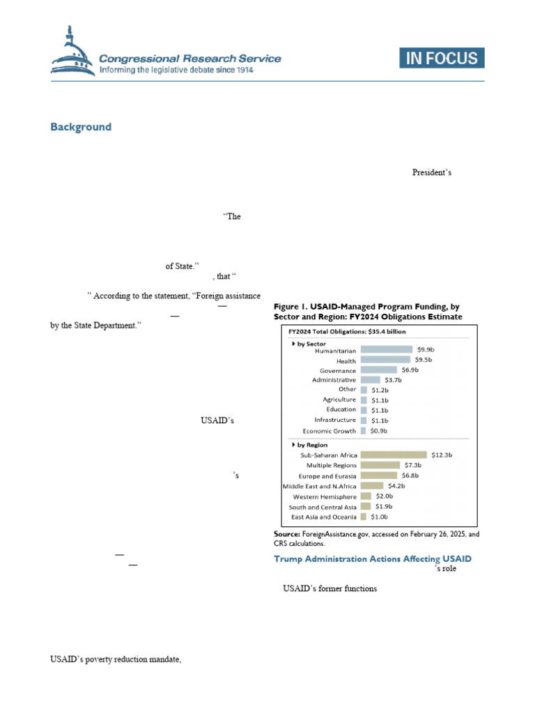 USAID Overview and Recent Changes | PDF | United States Agency For ...