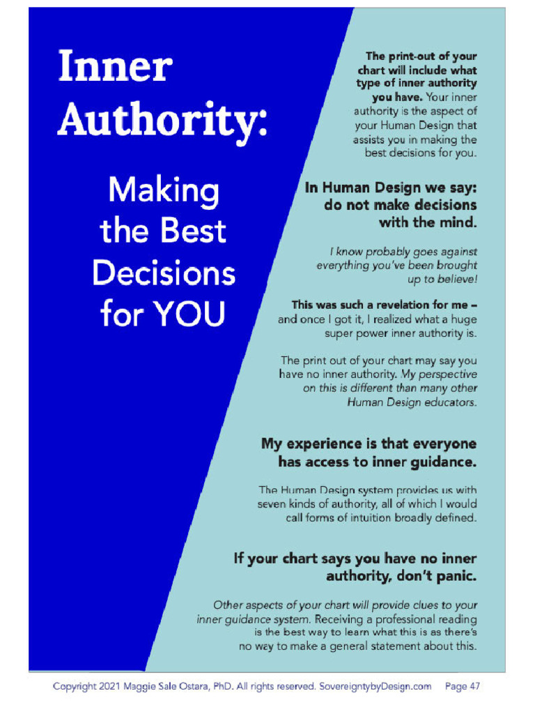 Human Design Inner Authority by Maggie Ostara - 250921 - 114244 | PDF