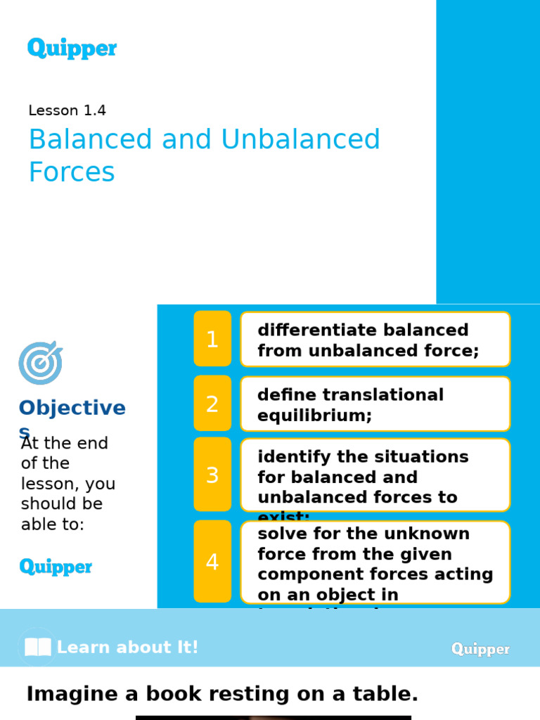 Science 8 - 1G (Balanced and Unbalanced Forces) | PDF | Force | Tension ...