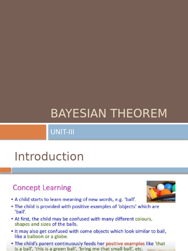 ML - Unit-3 - Bayesian Theorem | PDF | Statistical Classification | Bayesian Network