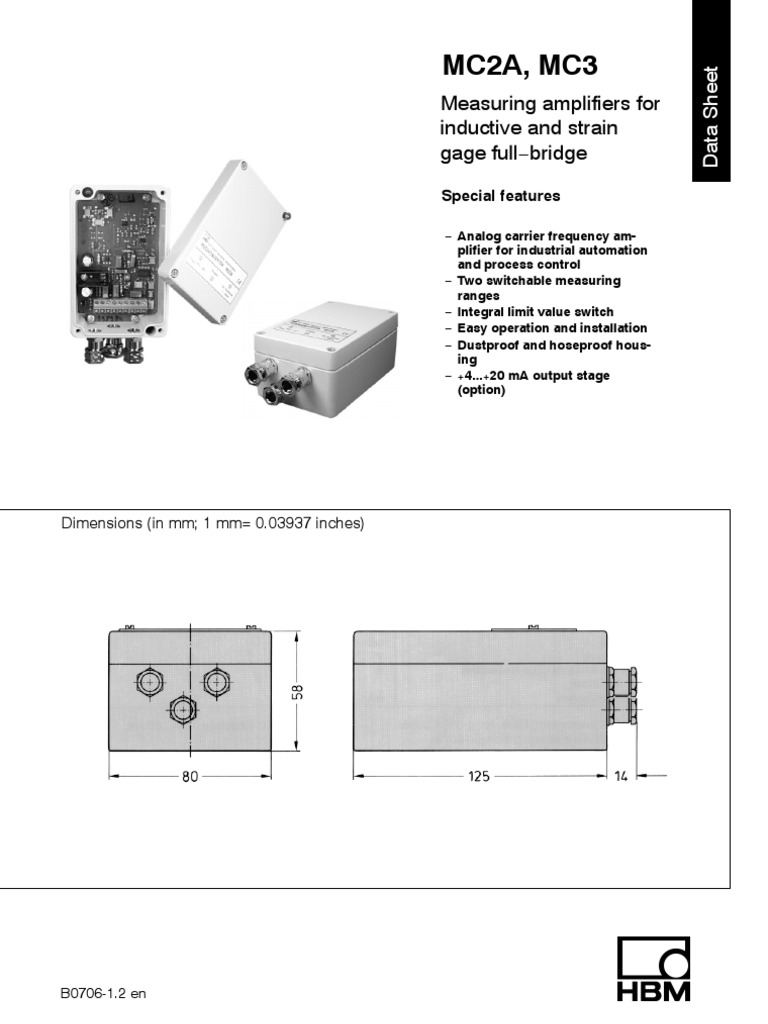HBM MC2A-MC3 Amplifier | PDF | Amplifier | Electronic Engineering