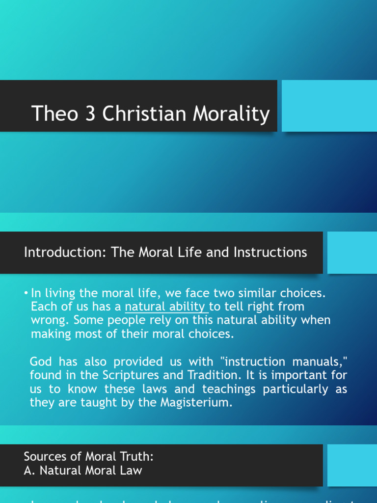Understanding Christian Moral Law | PDF | Catholic Church | Ten ...
