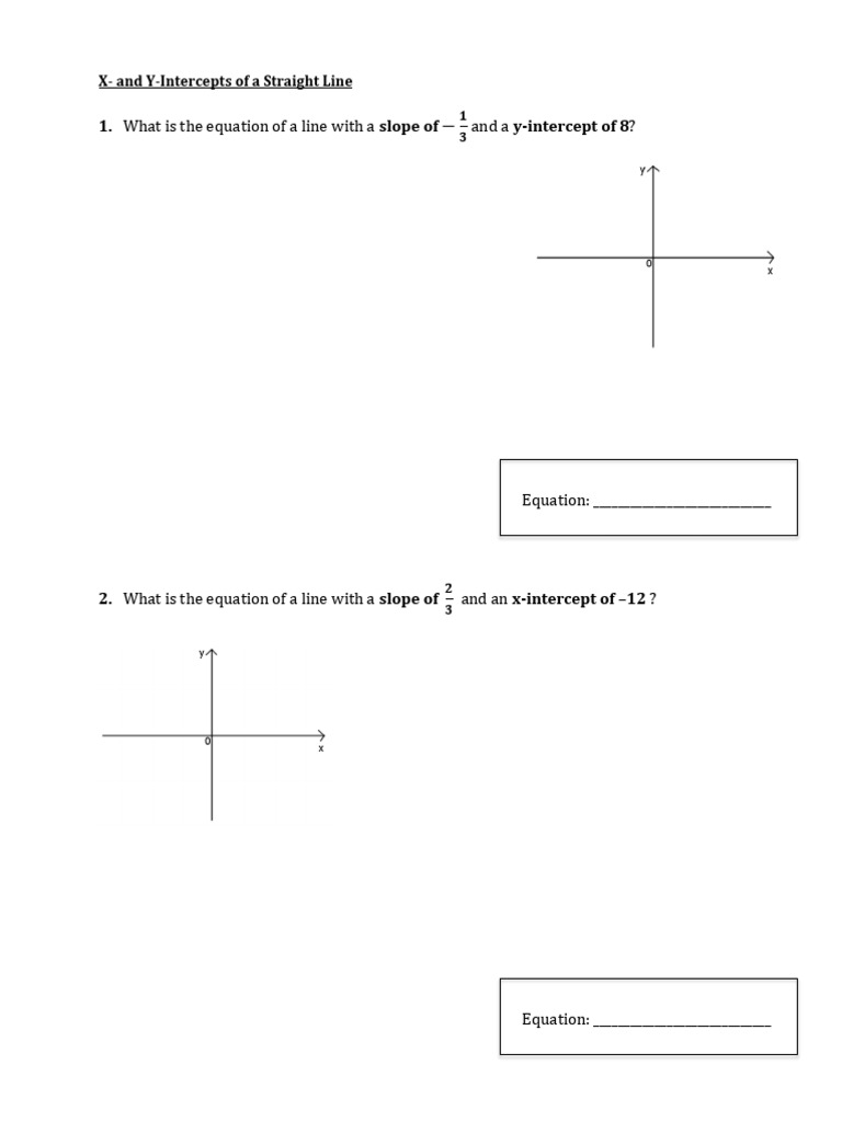 X +and+y Intercepts+Practice+Problems | PDF | Chess Openings | Chess Theory