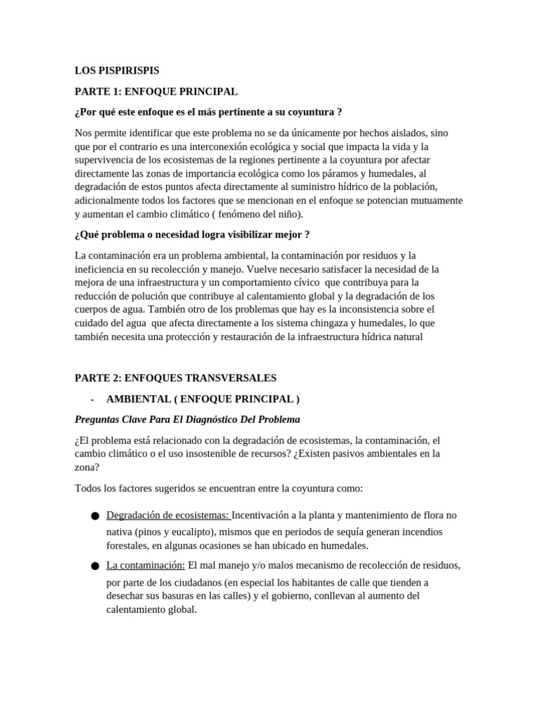 Los Pispirispis | PDF | Degradación ambiental | Agua