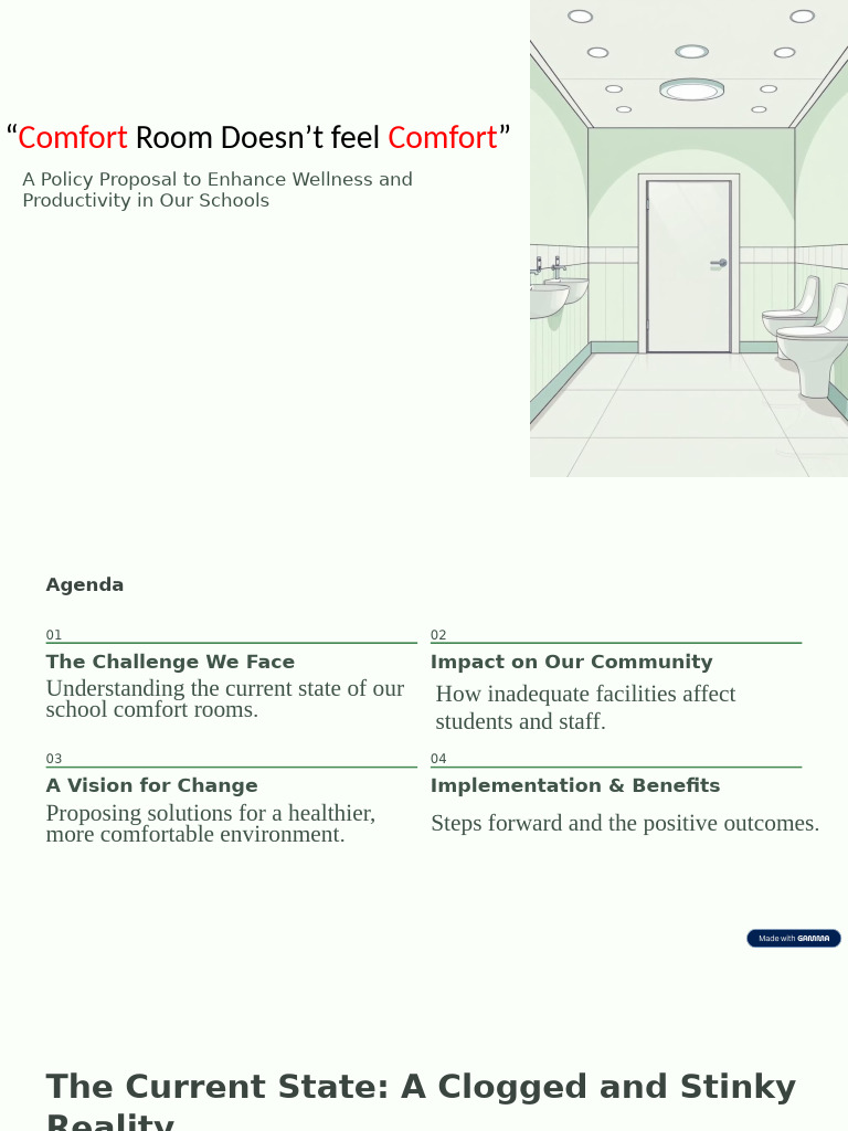 Reimagining School Comfort Rooms | PDF | Hygiene | Well Being