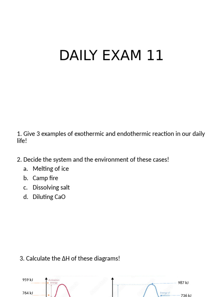 Daily Exam 11b | PDF