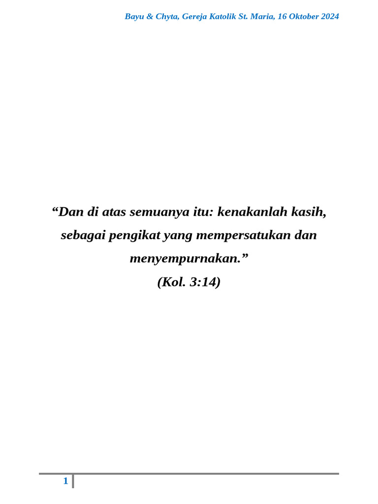 Tata Perayaan Bayu Cytha | PDF