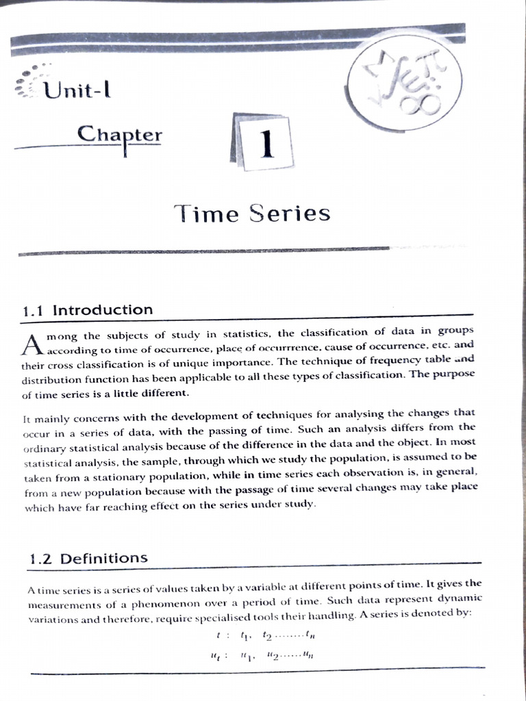 Unit 1 Time Series (Part1) | PDF