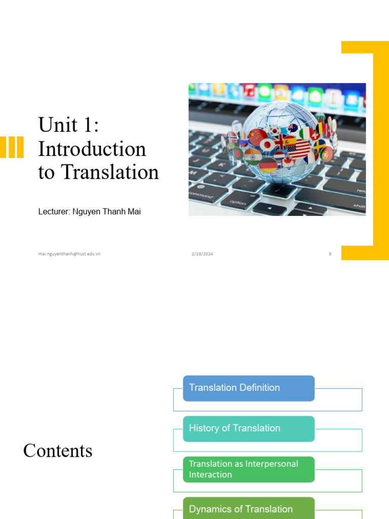Introduction to Translation Concepts | PDF | Translations | Applied ...
