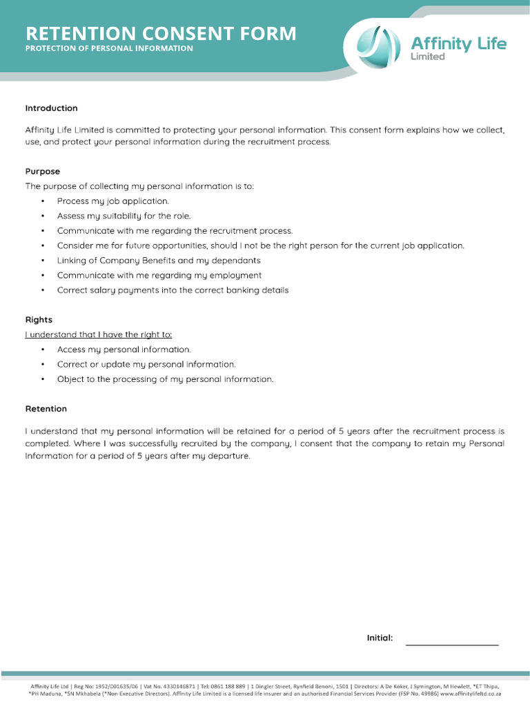Popia Form | PDF