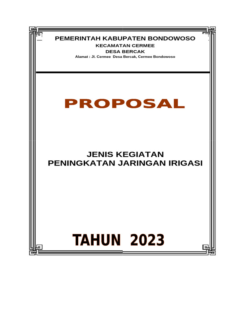 FORMAT PROPOSAL P3 TGAI Bercaak | PDF