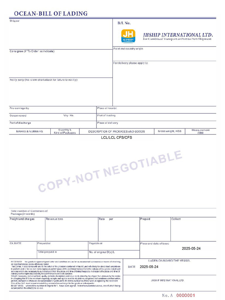 Hbl Pdf