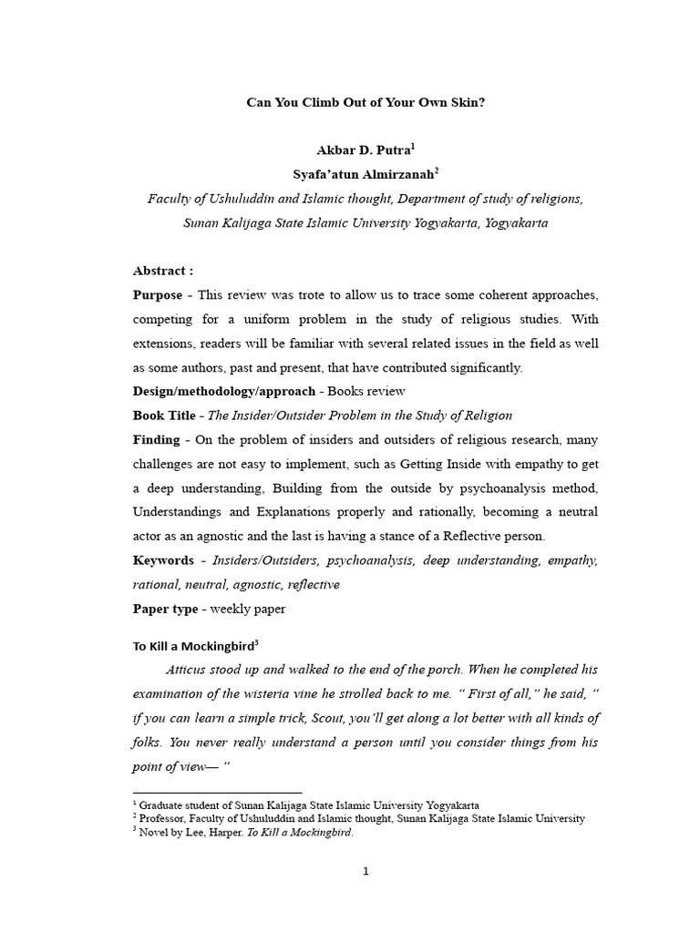 Can You Climb Out of Your Own Skin | PDF | Knowledge | Agnosticism
