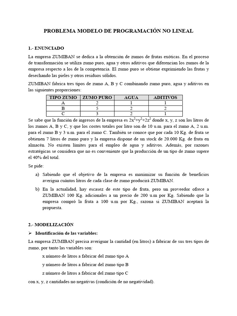 Ejemplo Programacion | PDF | Conjunto convexo | Función (Matemáticas)