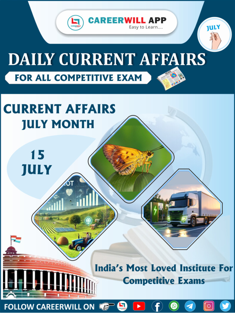 15 July Current Affairs - 598071 - Crwill | PDF