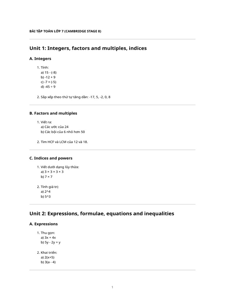 Grade7 Math Cambridge | PDF