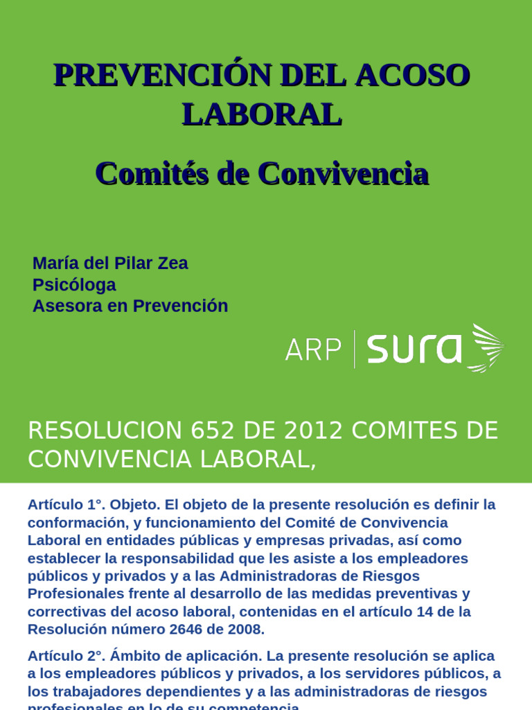 Comite de Convivencia Laboral | PDF