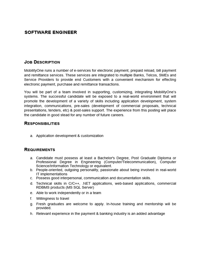 Software Engineer | PDF