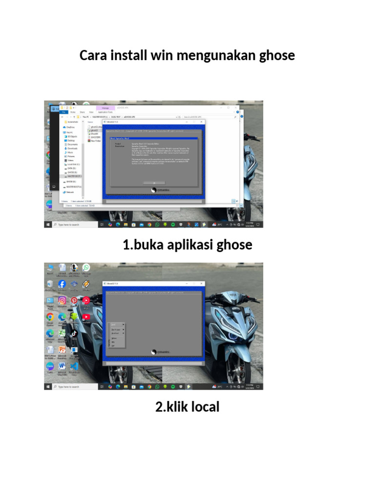 Cara Install Win Mengunakan Ghose | PDF