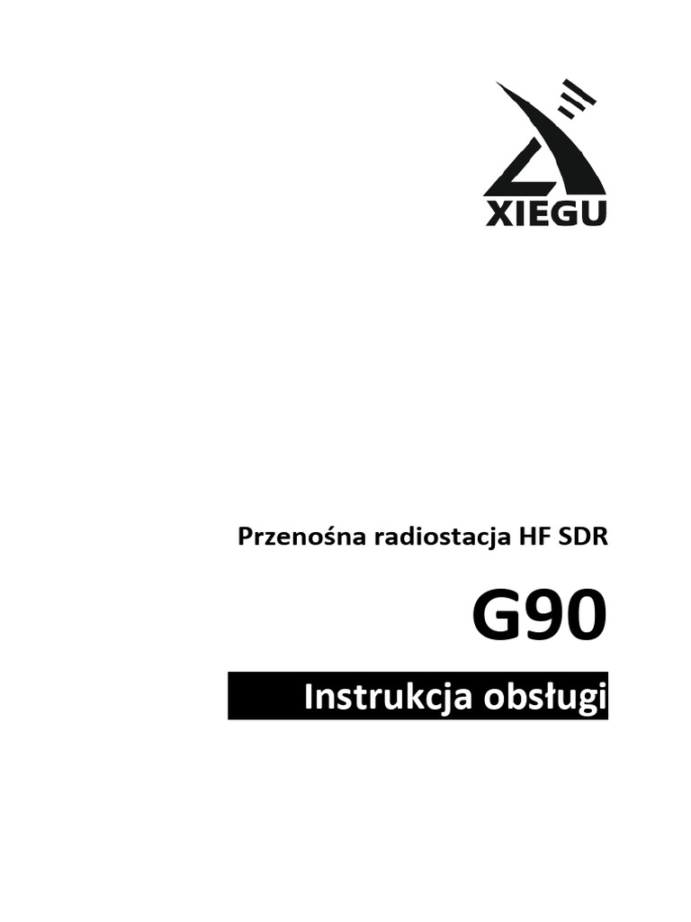 Xiegu G90 User Manual V4.0 - Polish Version - 20200127 | PDF
