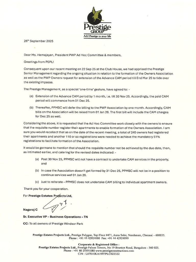 PWP Letter | PDF