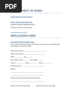 Sindh Senior Citizen Card Application Form | PDF | Authentication ...