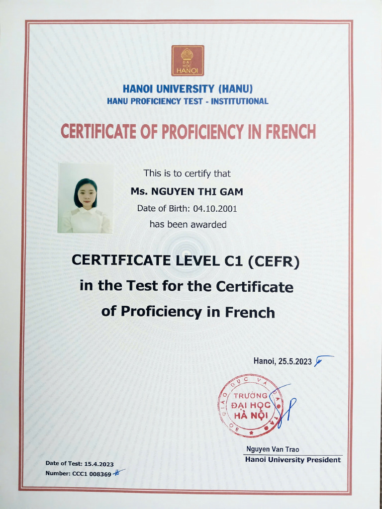 Certificate Level C1 | PDF