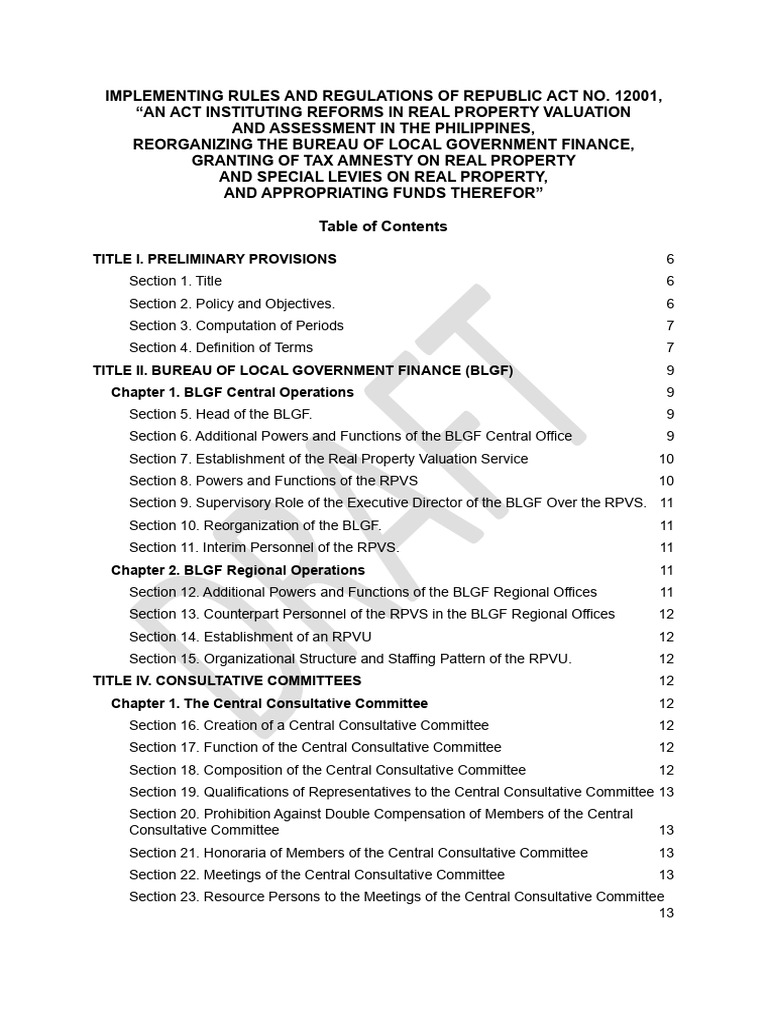 Draft Irr of The Rpvara As of 20 June 2024 | PDF | Real Estate ...