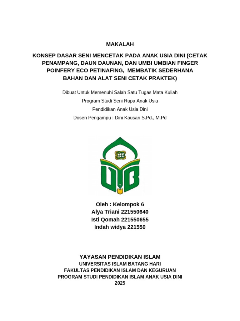 Makalah Paud 1 | PDF