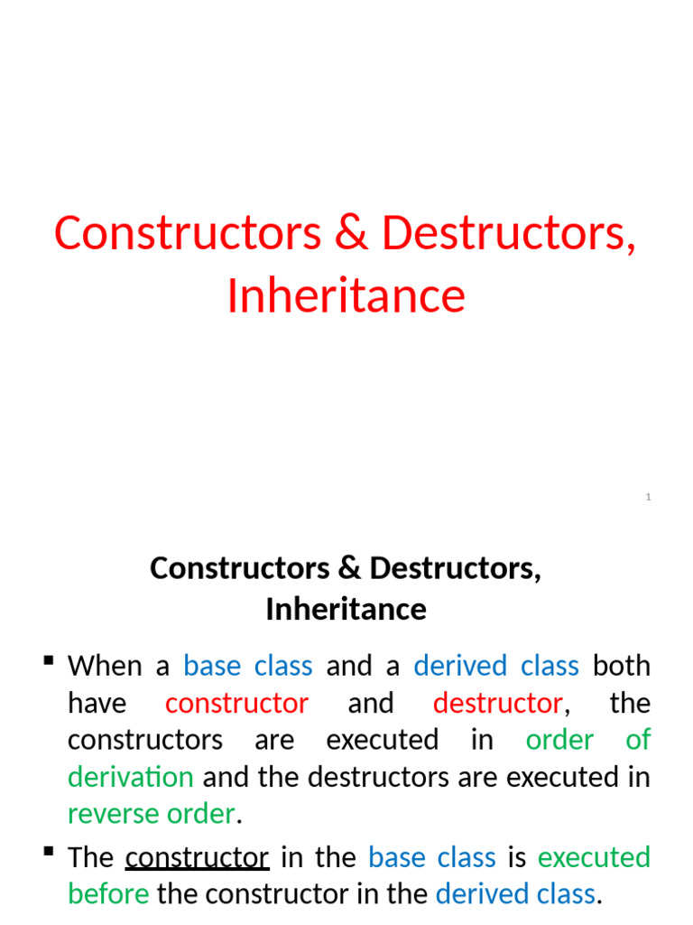 Lecture-16 (Inhertance Constructor) | PDF | Inheritance (Object Oriented Programming) | Method ...