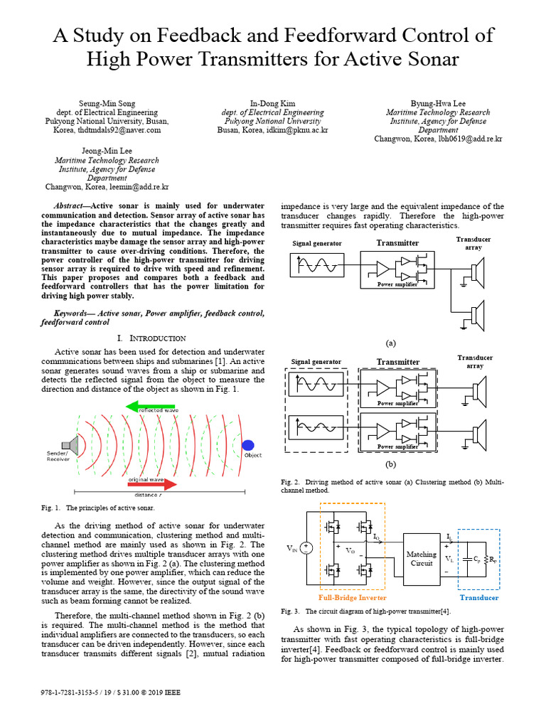 A Study On Feedback and Feedforward Control of High Power Transmitters For Active Sonar | PDF ...