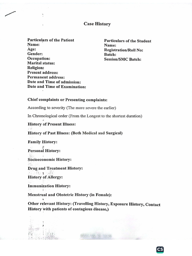 Case History | PDF