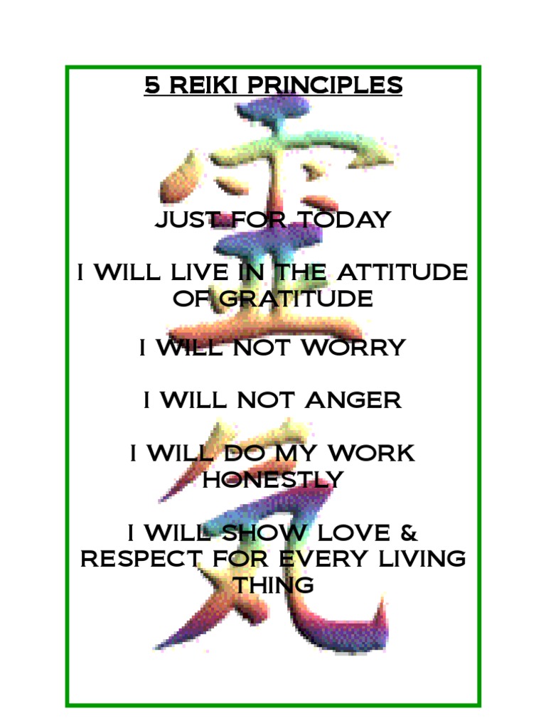 5 Reiki Principles Explained | PDF | Cooking, Food & Wine