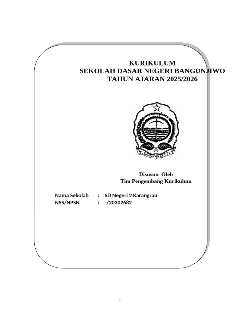 Gabung Draft KSP 2025 2026 SD Negeri Bangunjiwo | PDF
