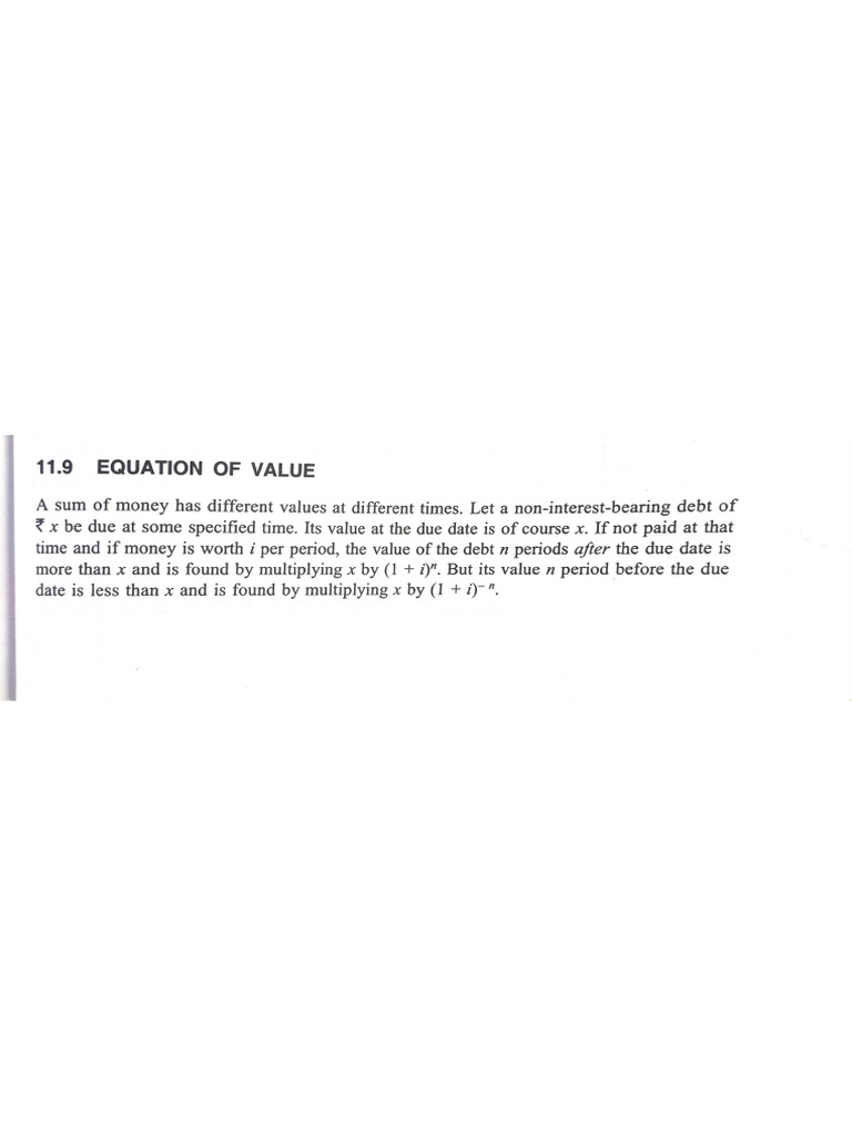 Equation of Value | PDF