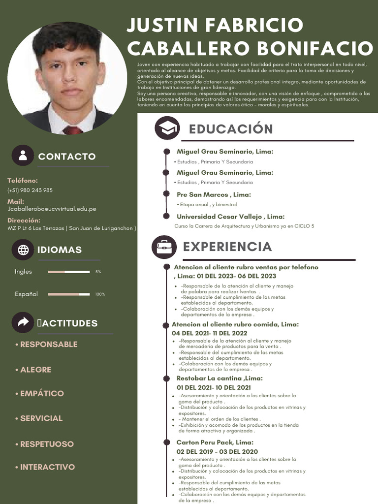 Justin CV XD | PDF
