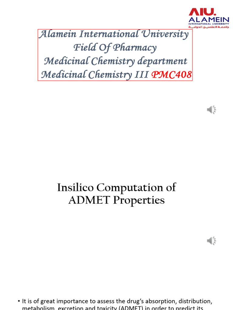ADMET Properties in Drug Development | PDF