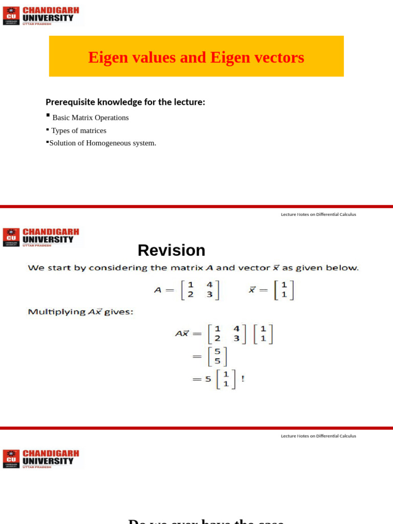 1a. EM - Unit 1 - Eigen Values, Eigen Vectors & Diagonalization | PDF ...