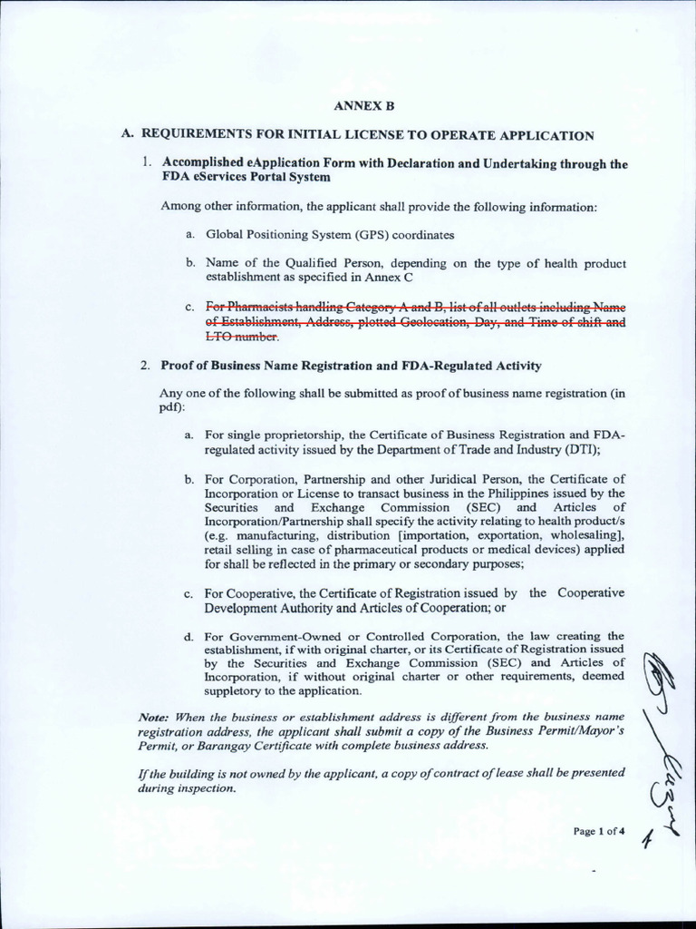 ANNEX-B-2 LTO Application Requirements | PDF