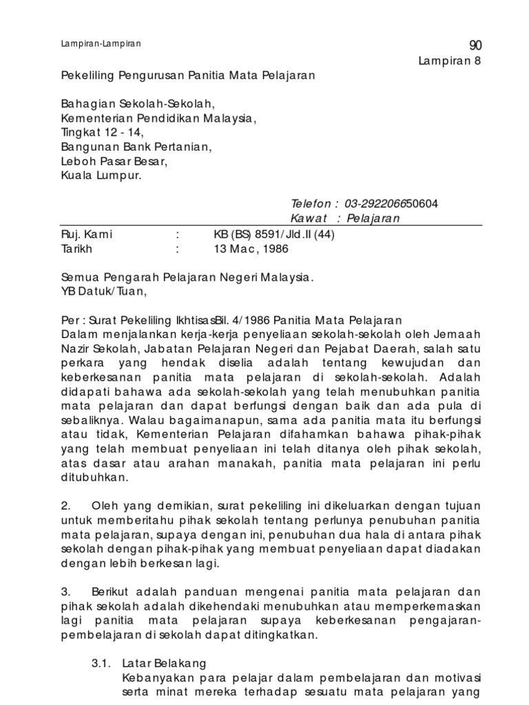 Panduan Penubuhan Panitia Mata Pelajaran | PDF | Karier & Perkembangan