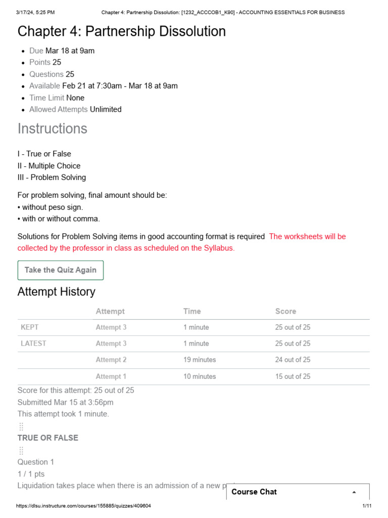 Chapter 4 Partnership Dissolution 1232 Acccob1 k90 Accounting Essentials For Business PDF | PDF ...