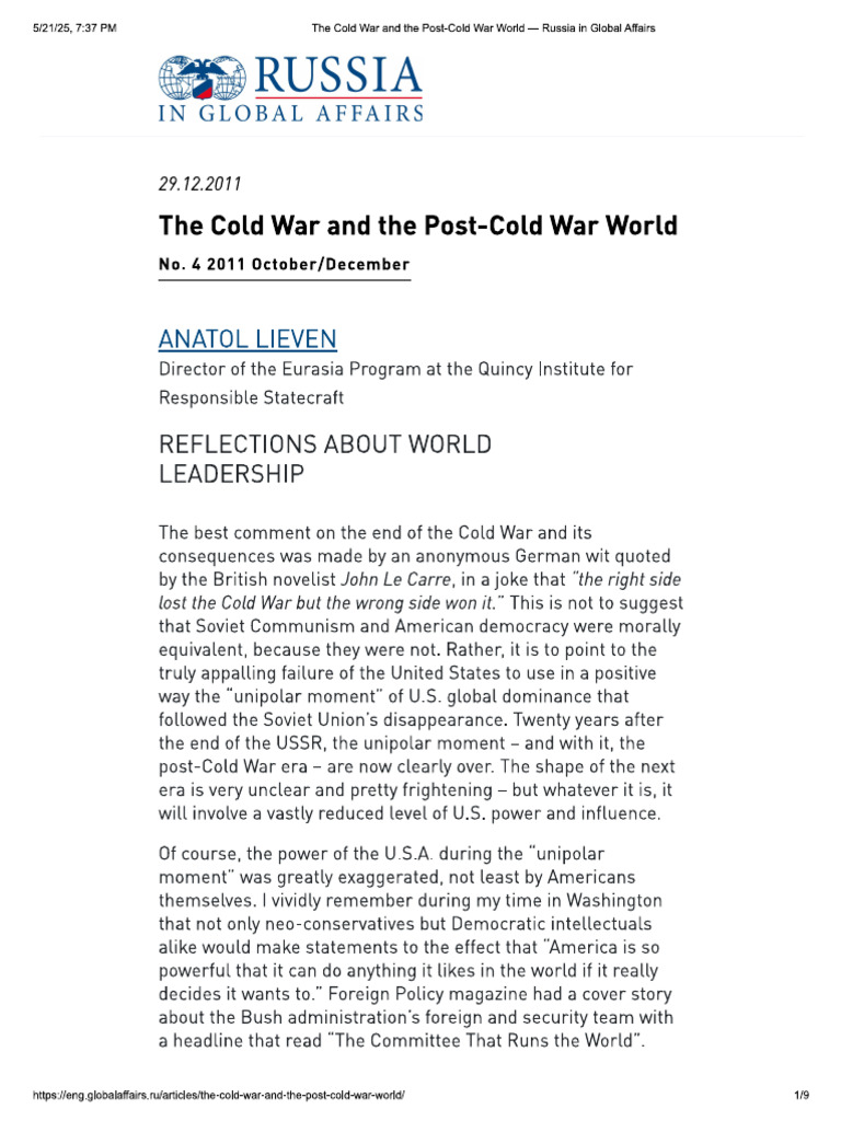 Cold War | PDF