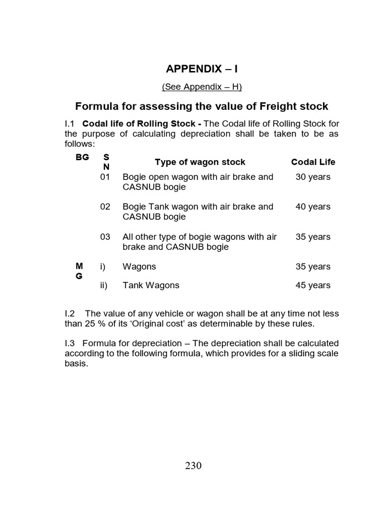 Codal Life of Indian Railway Wagons | PDF