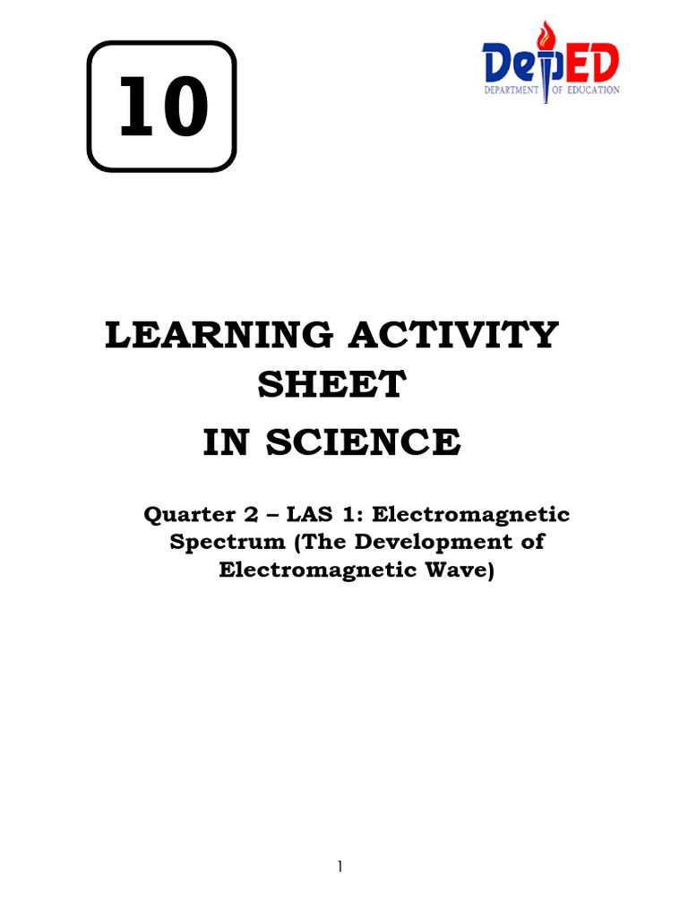 Electromagnetic Spectrum Learning Sheet | PDF | Electromagnetic ...