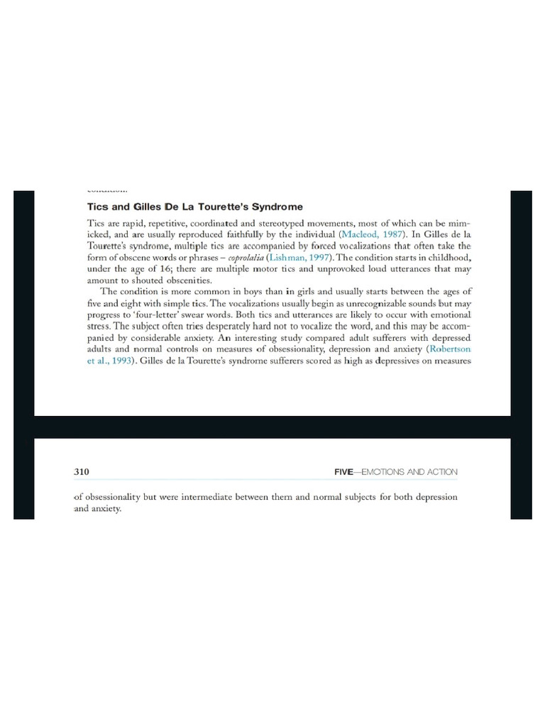 SIM's SYMPTOMS - Tic Disorders | PDF