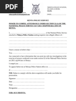 Kenya Police P52 Requisition Form | PDF | Finance & Money Management | Law