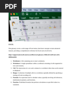Essential Excel Vocabulary Terms | PDF
