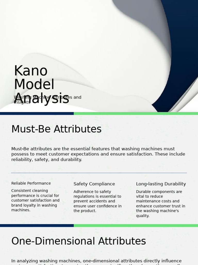 Presentation - Kano Model Analysis | PDF | Washing Machine | Safety