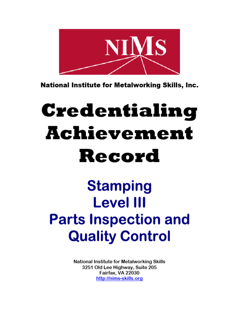Stamping Level III Parts Inspection & Quality Control | PDF ...